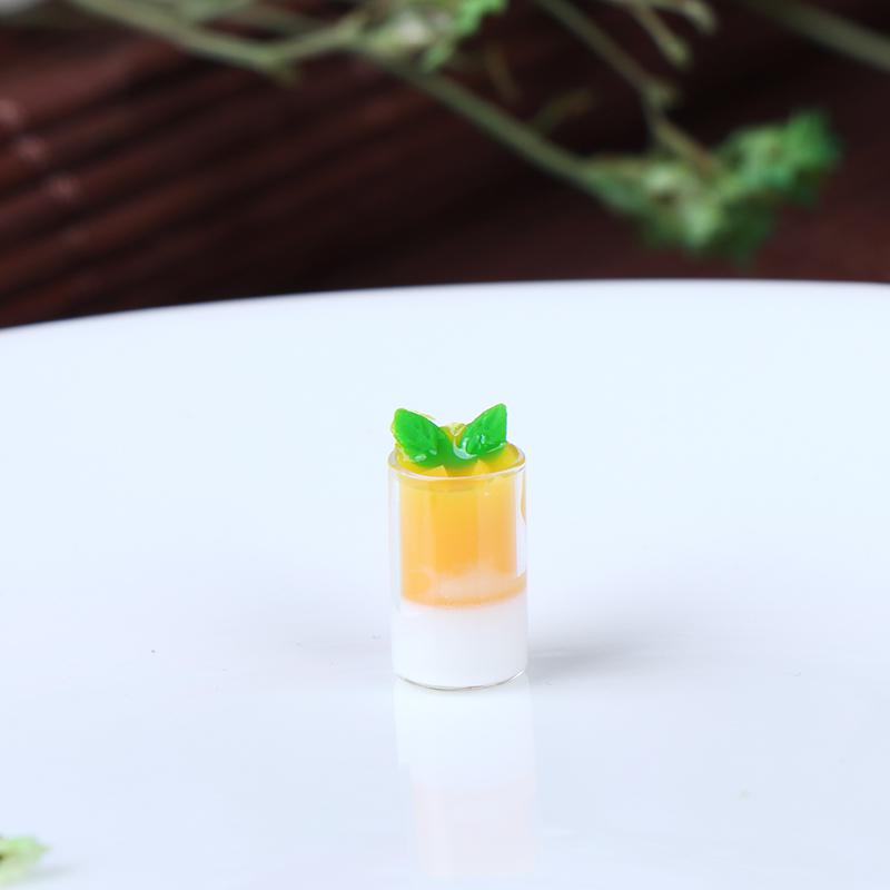 Buy Dollhouse Miniature Mango Pudding Simulated Mini Model Toy at ...
