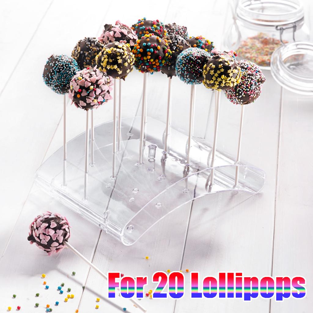 Buy 20 Holes Acrylic Lollipop Cupcake Display Stand Holder &10 X ...