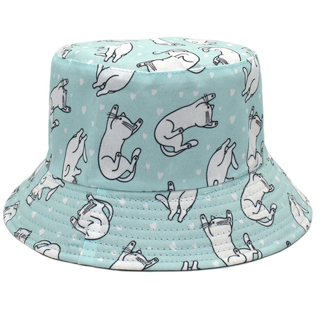 Buy Lovely Animal Print Fisherman Cap Elegant Double-sided Basin Cap ...