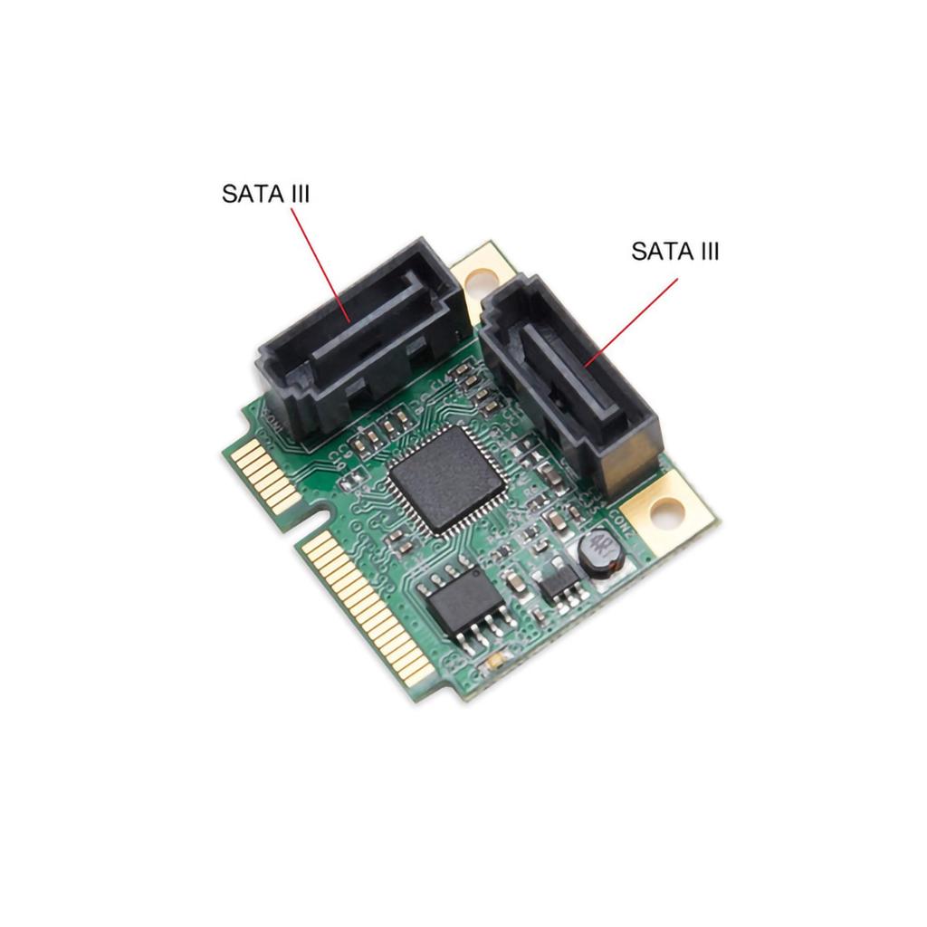 Buy Mini PCI-E PCI Express to 2 Ports SATA 3.0 Converter HDD SSD ...