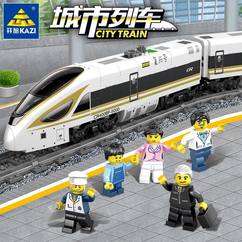 Buy Power Electric Train High -Speed Passenger Model Sets Kits Building ...