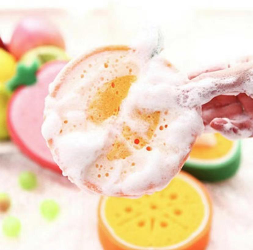 Cheap Fruit thickened sponge hundred cleaning cloth kitchen dishwashing ...