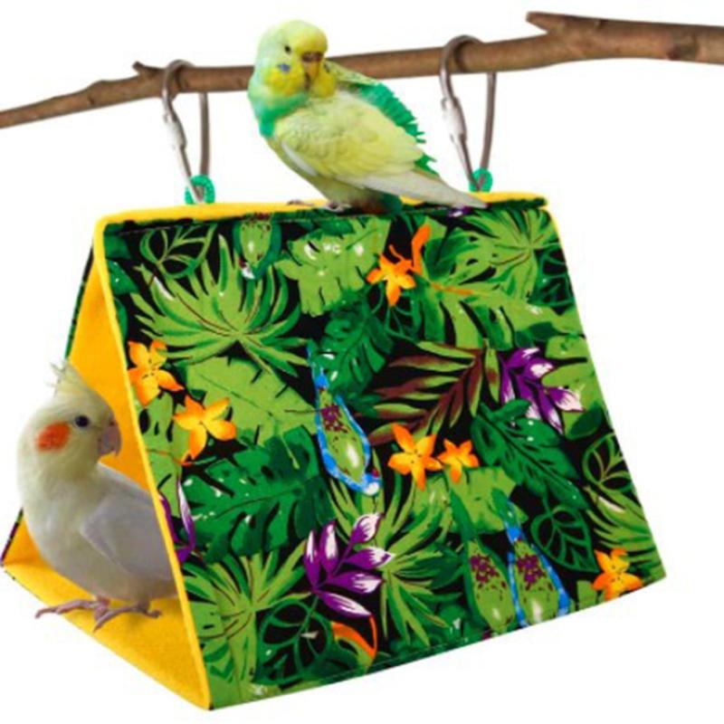 Buy Mini Bird Nest Hanging Cage Tent Open Design Washable Triangle ...
