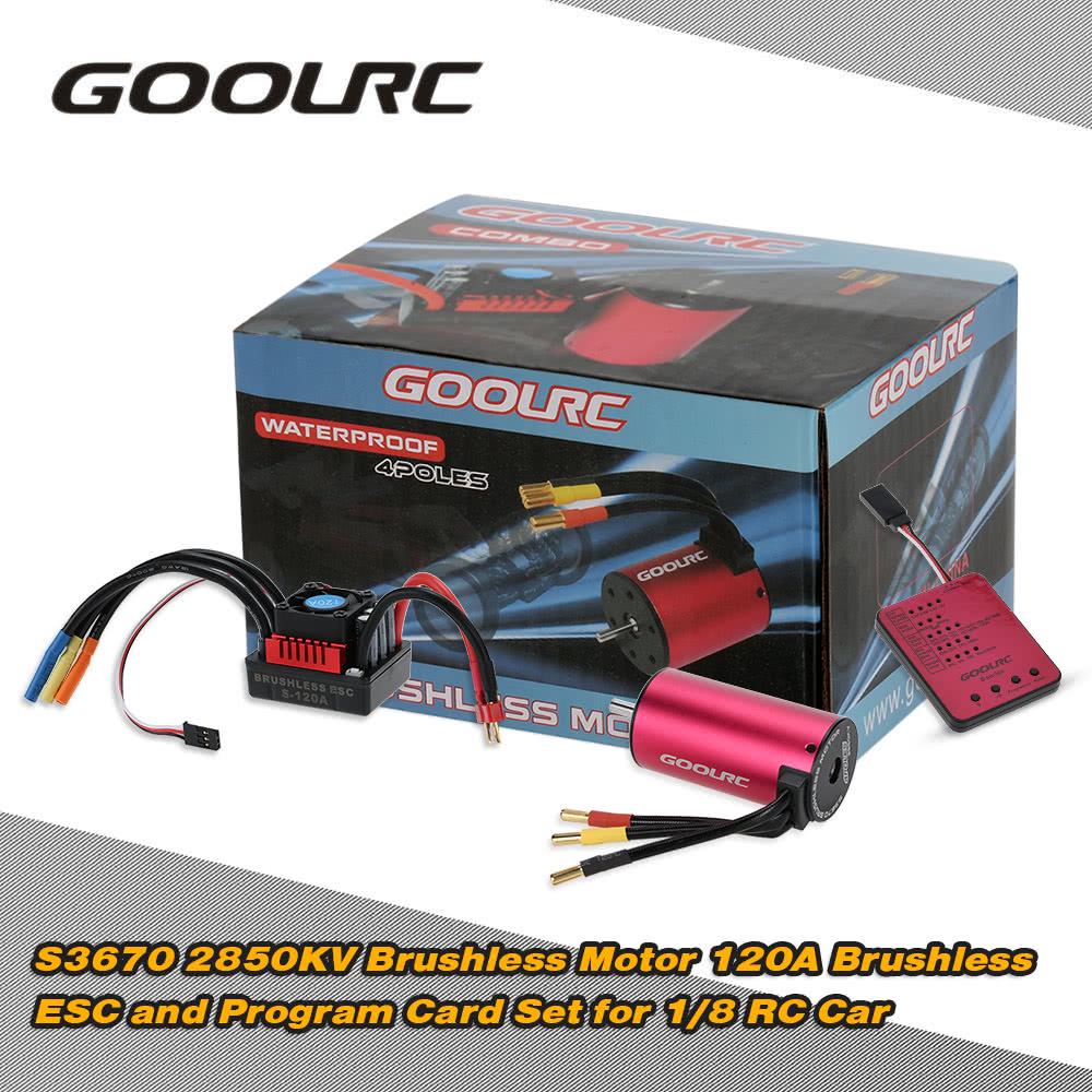 Buy GoolRC S3670 2850KV Sensorless Brushless Motor 120A Brushless ESC and Program Card Combo at ...