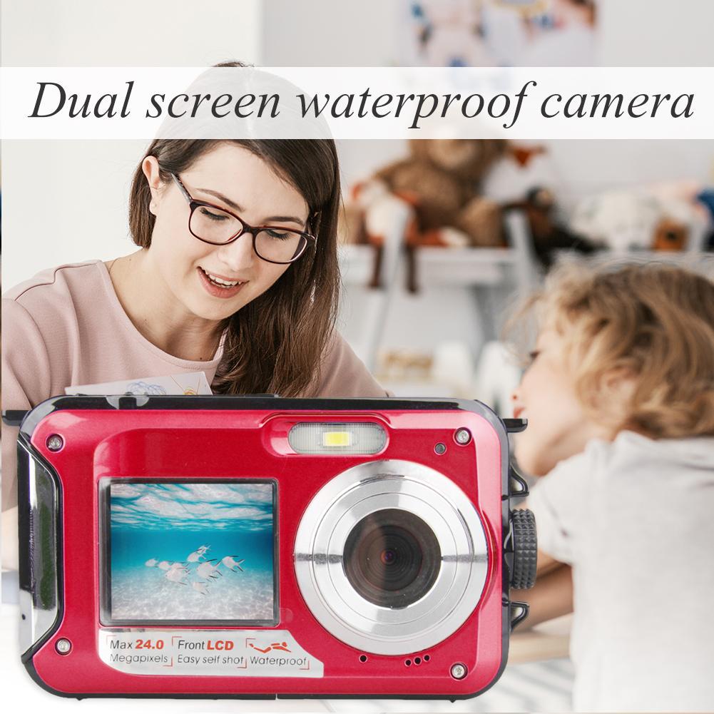 Buy Pro Waterproof Game 24MP Double Screen Underwater Kids Camera Mini ...