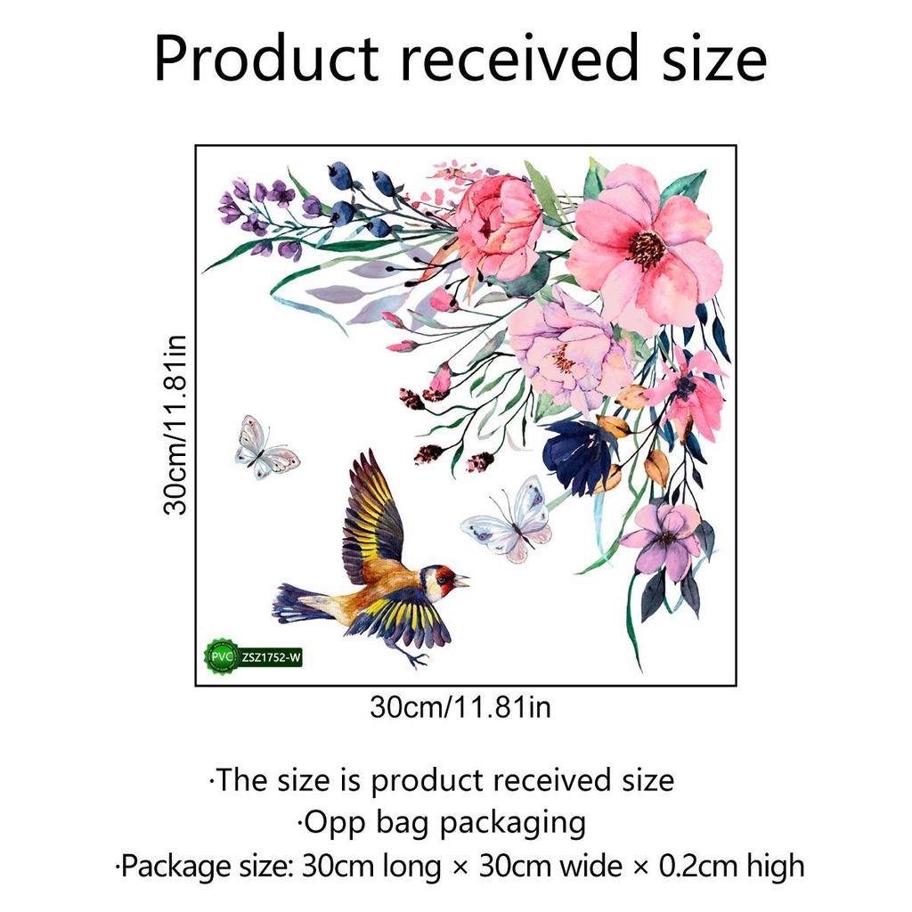 Buy Flowers Plants Wall Sticker Flowers Peel and Stick Wall Art ...
