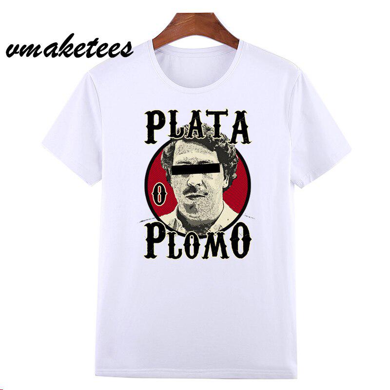 Buy Short Sleeve Boyfriend Narcos Godfather Pablo Escobar Mens Summer ...