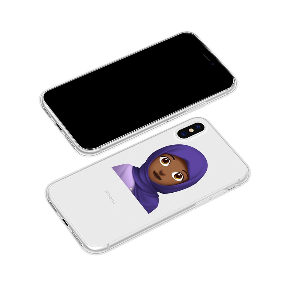 Buy Emoji Woman Thin Soft TPU Print Clear Phone Case Silicon Case ...