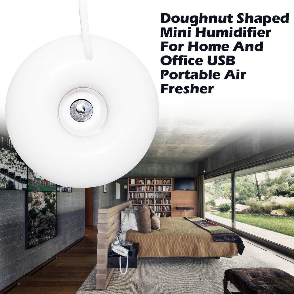 Buy Doughnut Shaped Mini Humidifier For Home And Office USB Portable ...