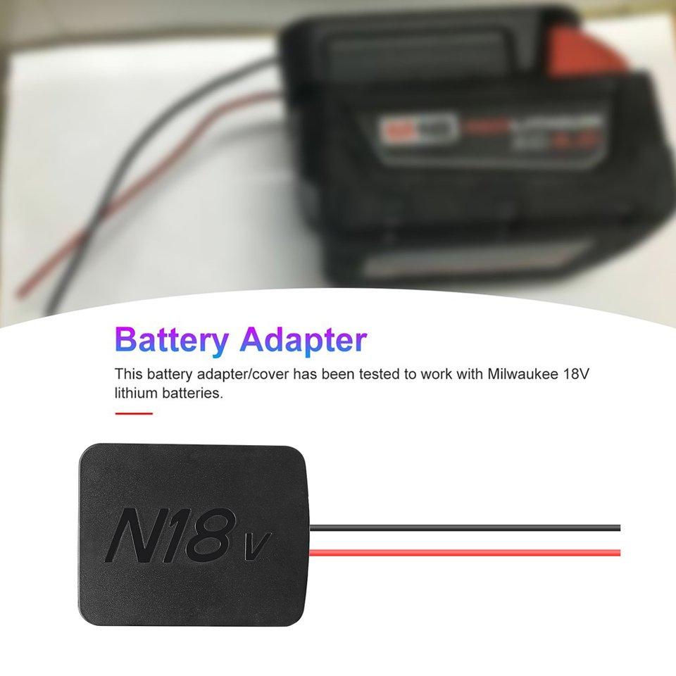 Buy Battery Adapter With Wiring For Milwaukee 18V M18 XC18 Dock Power ...