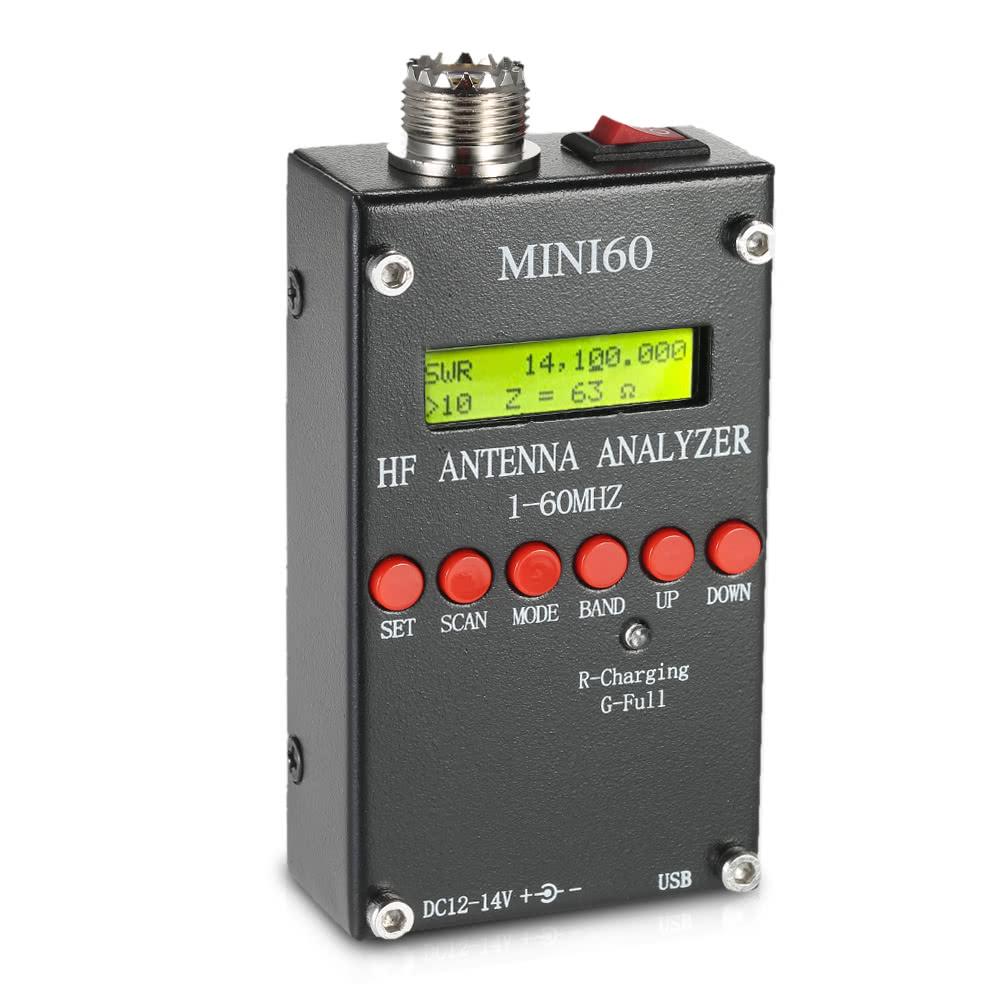 World Mini60 Antenna Analyzer Meter 1-60MHz SARK100 AD9851 HF ANT SWR ...