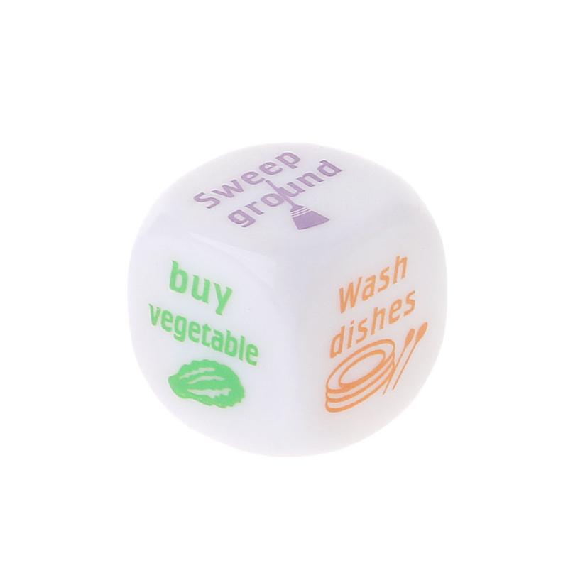 20mm Acrylic Family Dice Housework Allocation Wash Clothes Cooking ...