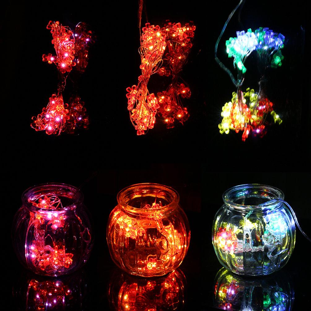 Out Creative 3M 30LED Sun Flower Shape Button Battery Power LED String ...