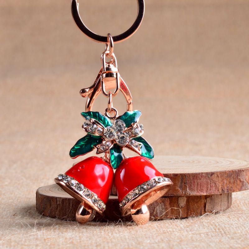 Buy Christmas Gift Creative Christmas Bell Keychain Ladies Bag Jewelry ...