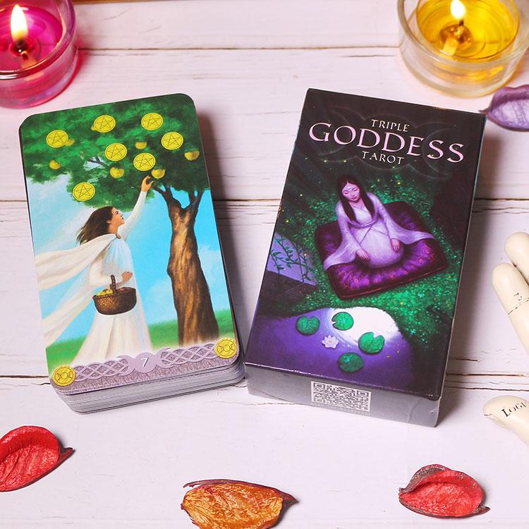 Buy Tarot Deck Oracles Cards Mysterious Divination Triple Goddess Tarot ...
