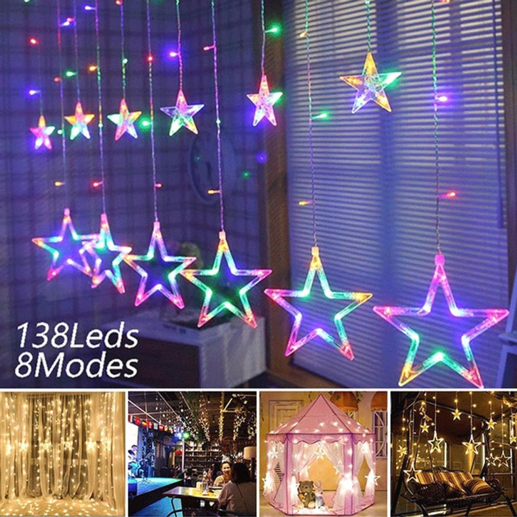 Buy Christmas Led Lights Garland For Decoration Star Garland Indoor ...