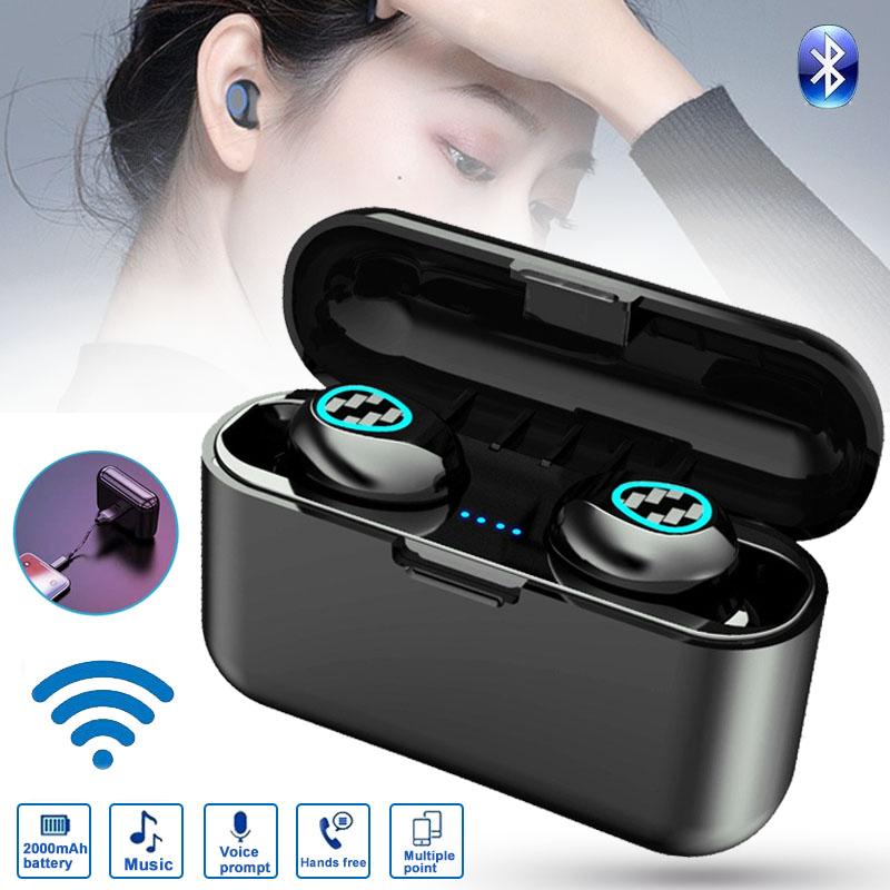[Bluetooth5.0, Auto Pairing] True Wireless In-Ear Headphones, Button ...