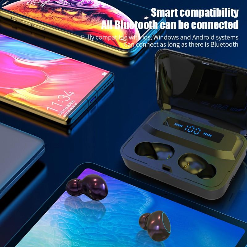 Buy TWS LED Indicator Touch Control Wireless Bluetooth 5.0 Earphone ...