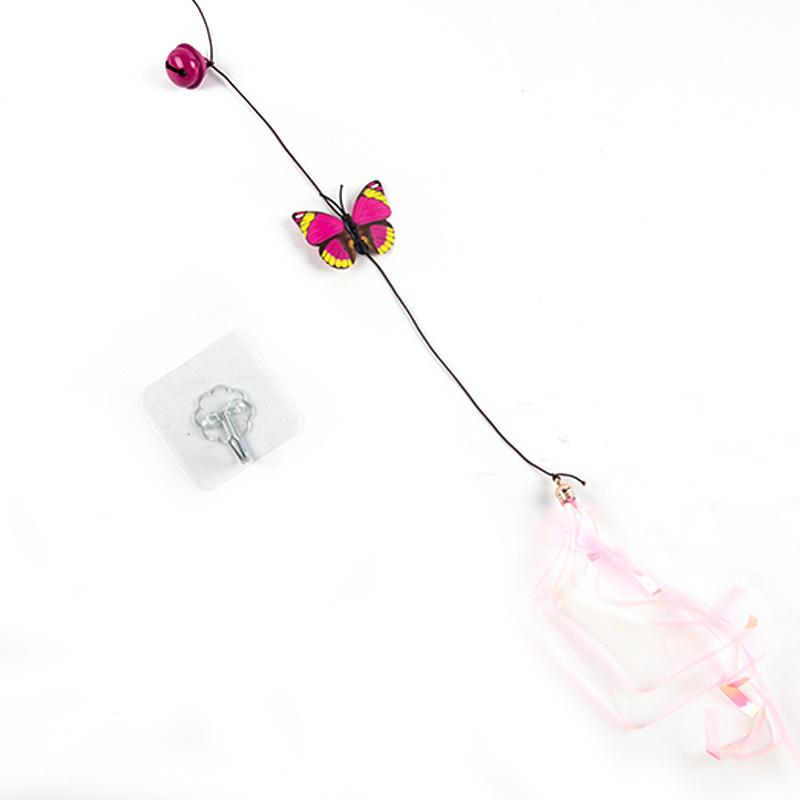 Buy Bell Butterfly Fur Ball Feather Ribbon Cat Toy Cat Scratch Rope ...