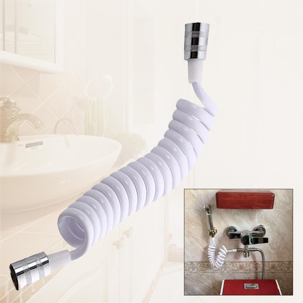 Buy PU Bathroom Shower Coil Hose Telescopic Sprayer Pipe Tube Toilet ...