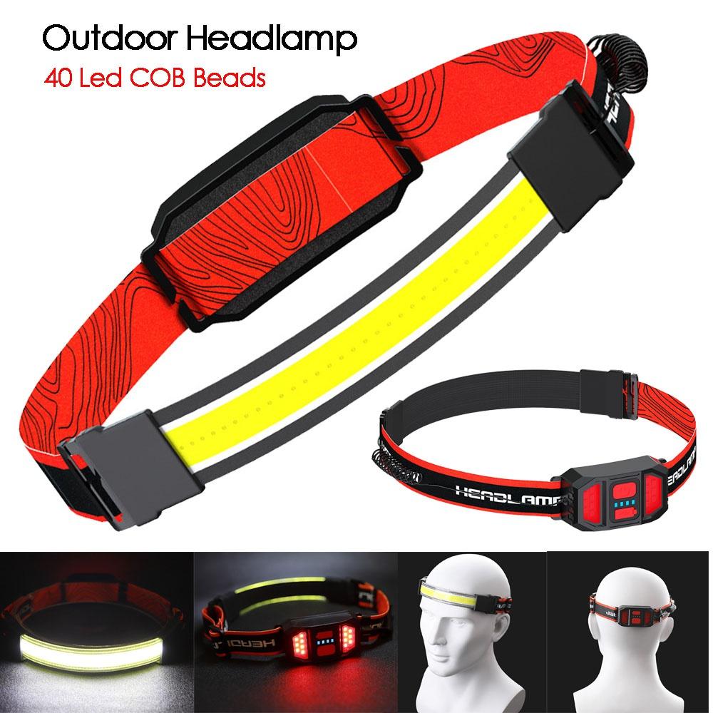 Satın alın COB LED Headlamp Riding Headlamp Head Torch Light 1200mAh ...