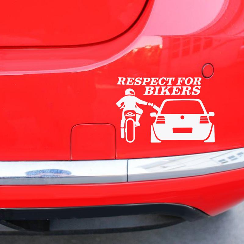 Buy Creative Vinyl Window Removable Respect For Bikers Auto Decoration ...