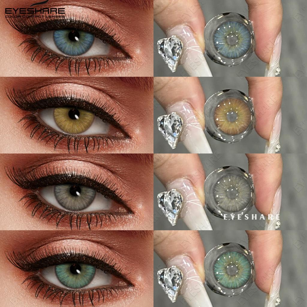 Eyeshare Colored Contact Lenses Brown Natural Contact Lenses Blue ...
