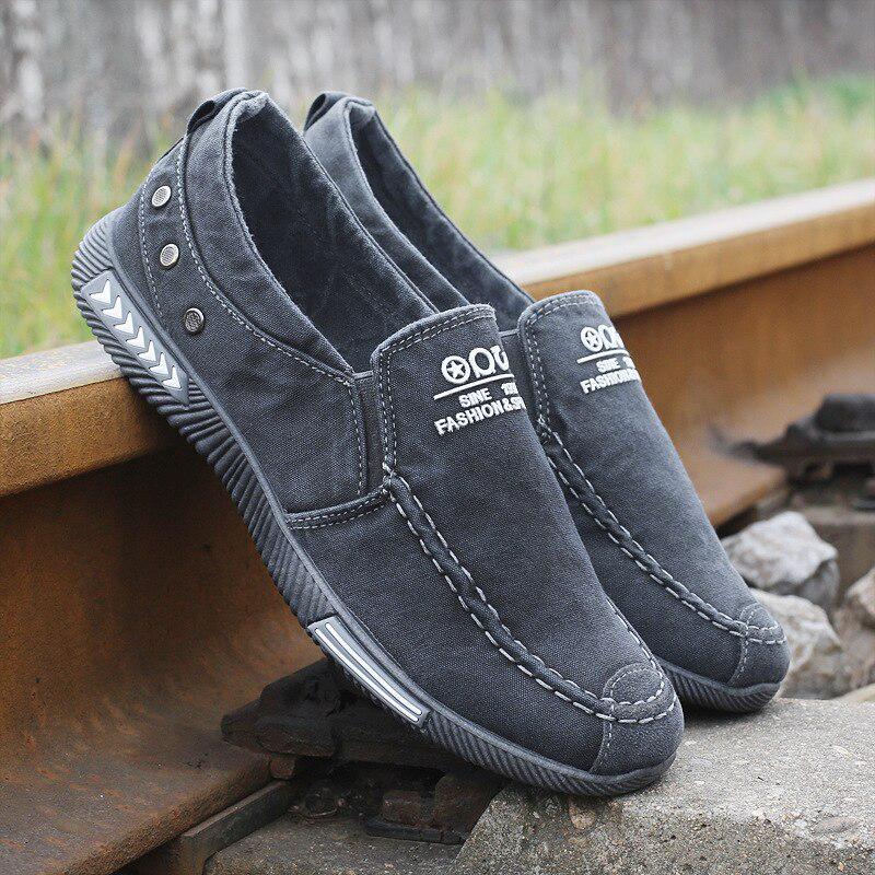 Buy Canvas Men Shoes Denim Lace Up Men Casual Shoes Plimsolls ...