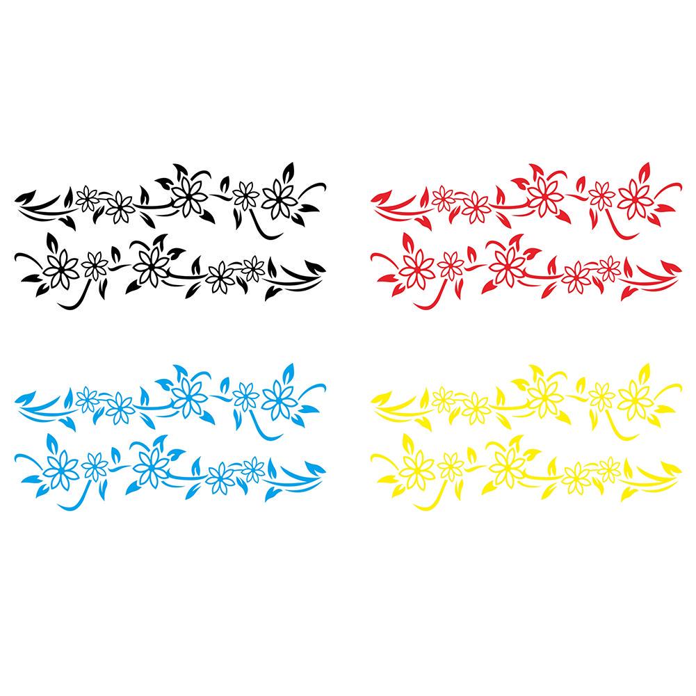 Buy 1 Pair Car Stickers Natural Flower Vine Vinyl Auto Body Graphics ...