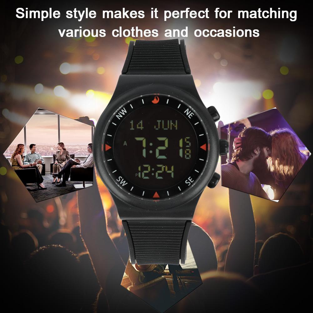 Buy New Modern Sport Azan Muslim Black Watch Worldwide Prayer Time ...