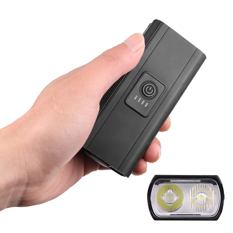 2 T6 LED Bicycle Light USB Rechargeable Bike Lamp Built In Battery for ...