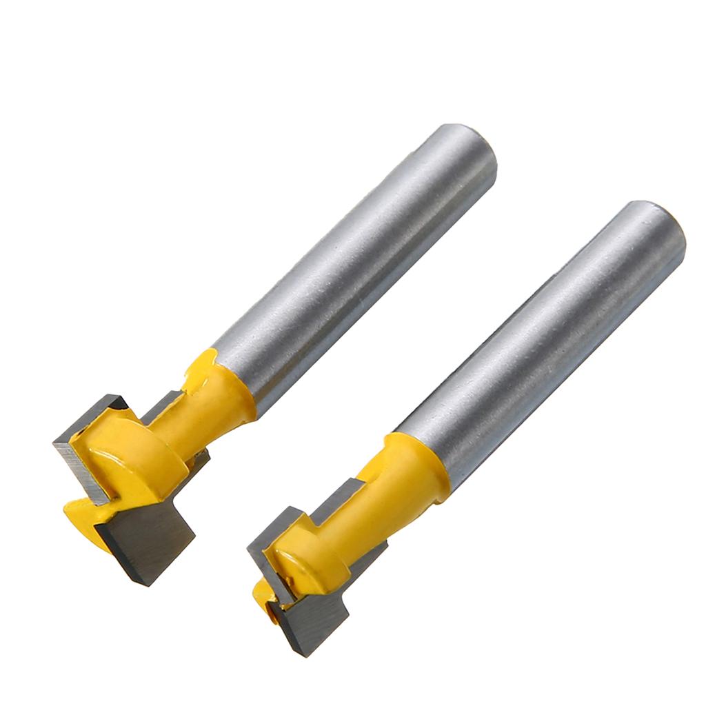 Buy 2 Bits T-Slot Cutter Router Bit for 3/8'' & 1/2'' Hex Bolt Milling ...