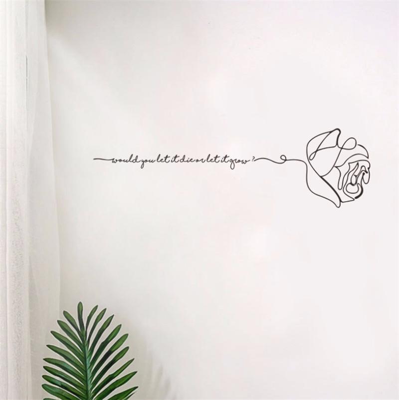 Buy Home Decor Text Patterns Wall Stickers Home Decor Living Room ...