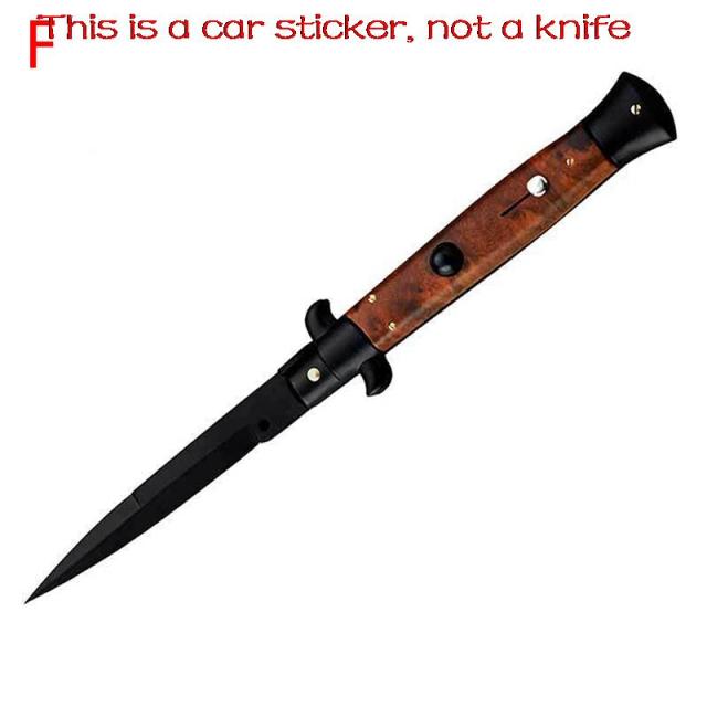 Buy 15cm for Automatic Switchblade Knife Car Truck Decal Bumper Window ...