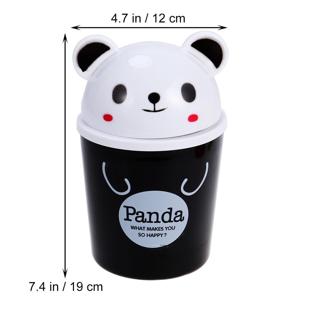 Buy Panda Trash Can Mini Desktop Waste Bin Garbage Organizer Litter ...