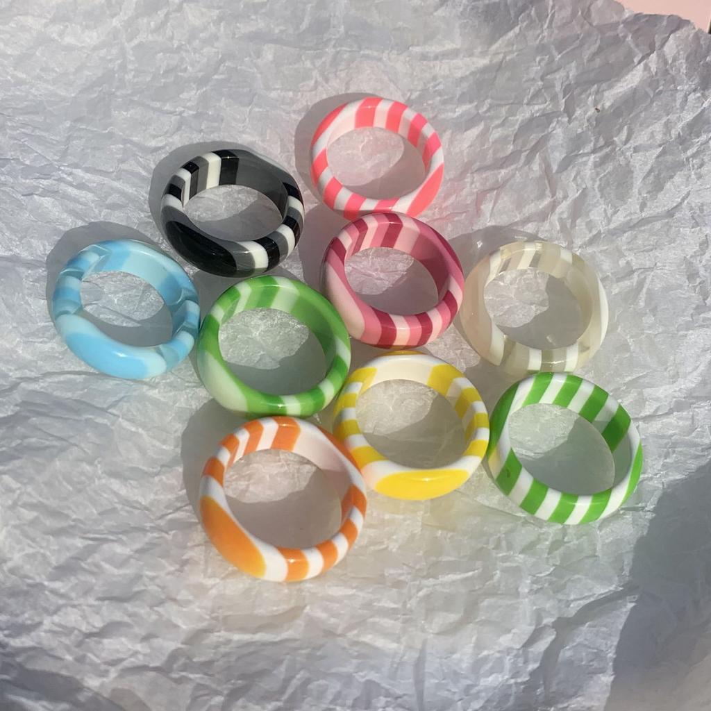 Satın alın Round Exquisite For Women Sweet Acrylic Candy Color Resin ...