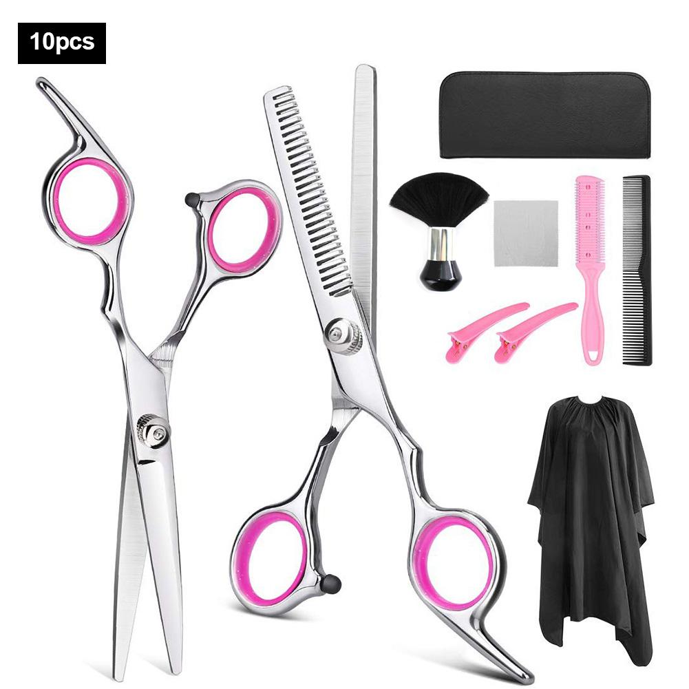 Professional Hair Cutting Scissors Set Hairdressing Kit Thinning Shears ...