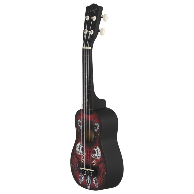 Cheap 21inch Ukulele Cool Skull Pattern Basswood Ukelele 4 Strings ...