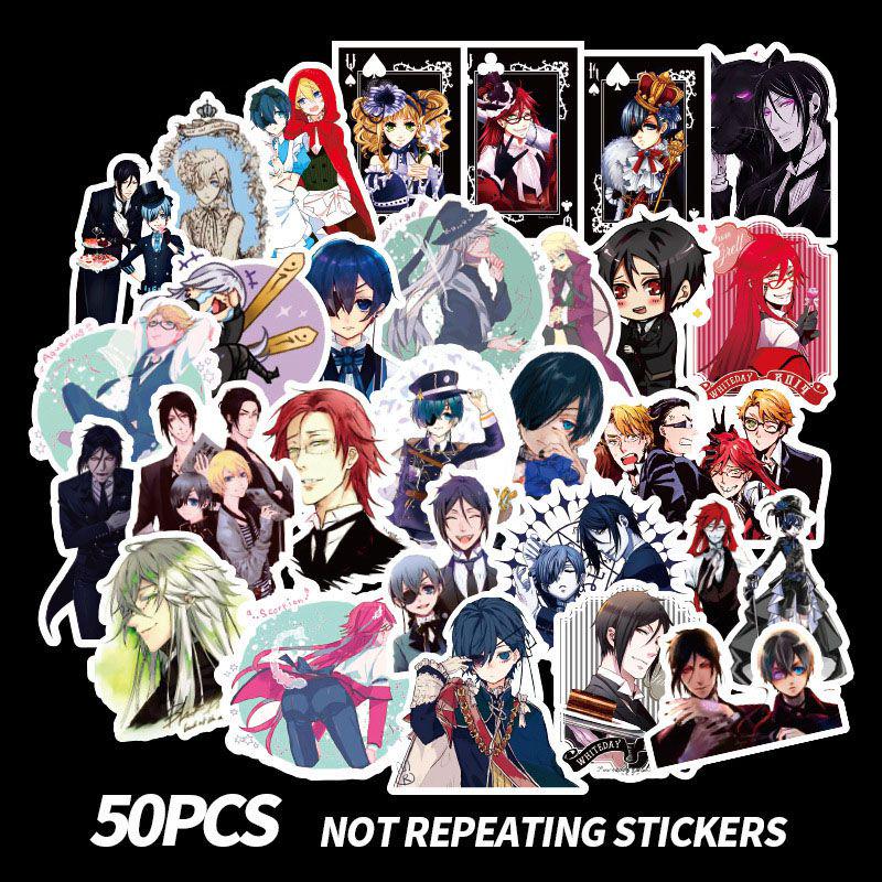 Buy 50 Pcs/set Black Butler Different Patterns Graffiti Waterproof ...