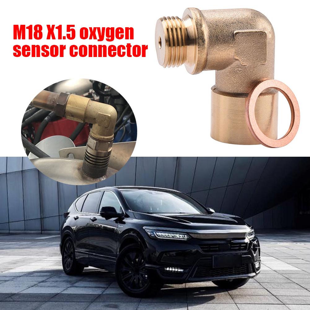 Buy M18 X 1.5 Adapter Exhaust 90 Degree Lambda O2 Oxygen Sensor Spacer ...