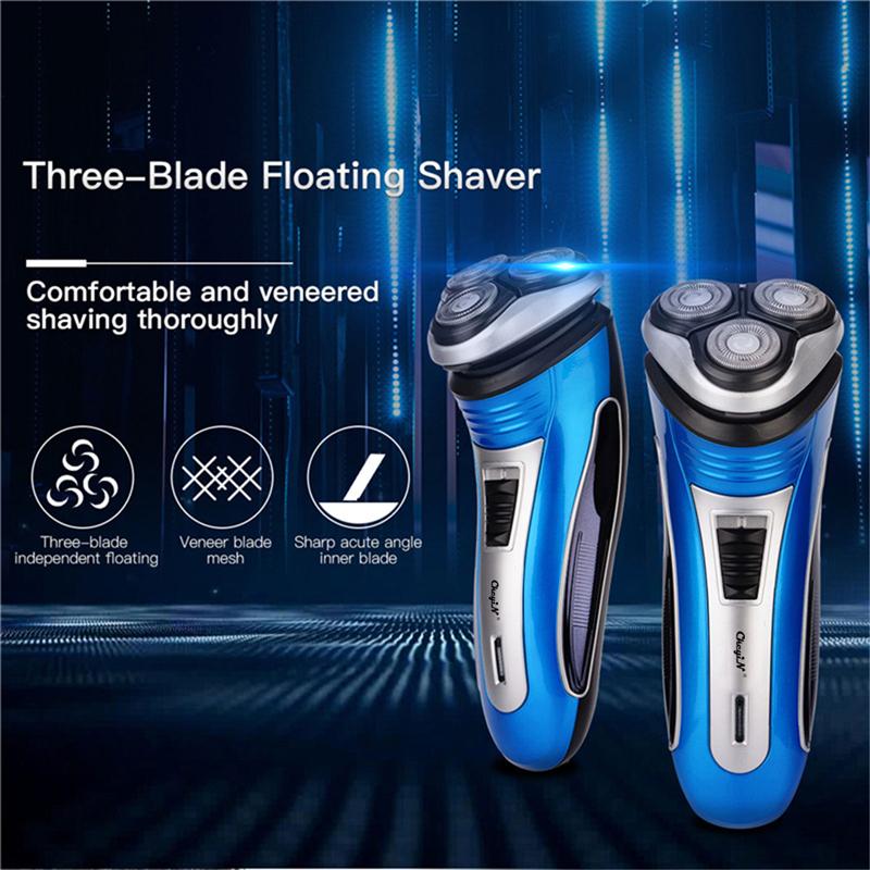 Buy Triple Floating Blade Heads Electric Shaver Razors Beard Trimmer ...