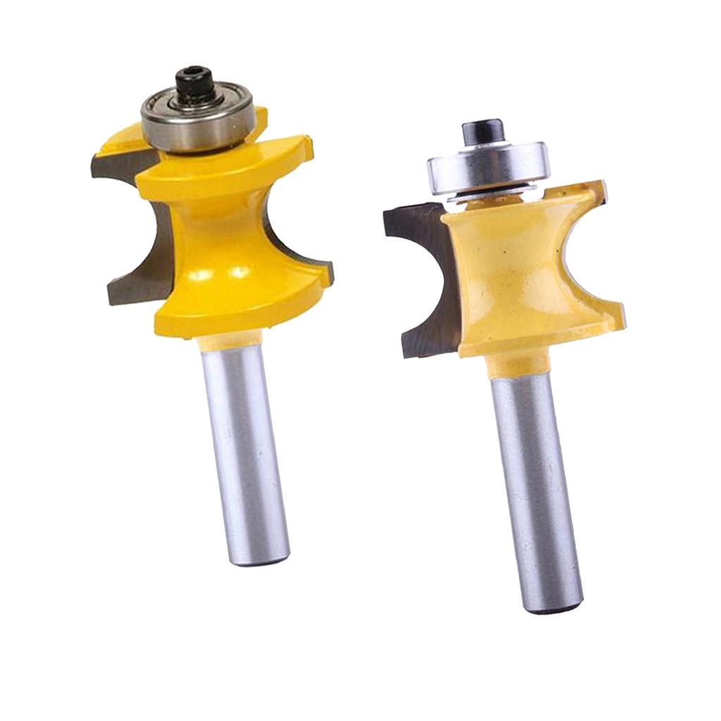 Buy 2 Pieces 8mm Shank Bullnose Router Bit C3 Carbide Tipped ...