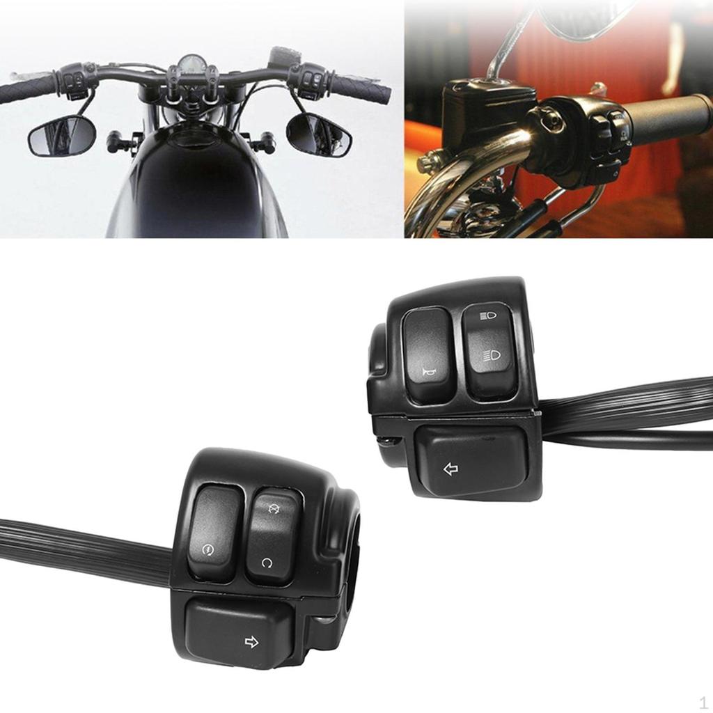 Buy 1 Pair 1" 25mm Motorcycle Handlebar Switch Left Right Side Turn ...