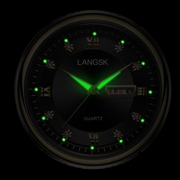 Buy LANGSK/2022 Trendy Diamond Watch Men's Watch Luminous Waterproof ...