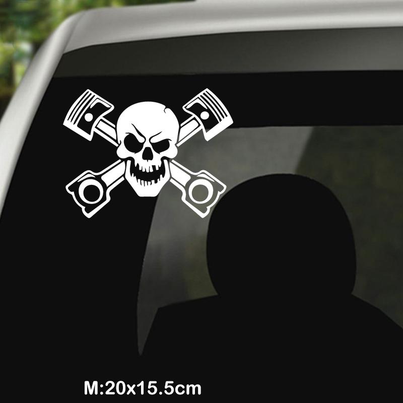 Perets sticker death skull on car funny vinyl stickers for auto stying ...