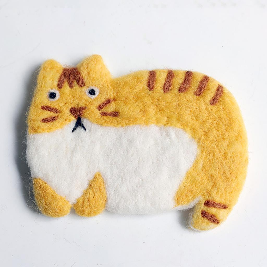 Buy Wool Coasters- Set Of 4 Wool-Felt Cat Shape-Coasters -Gifts For Cat ...
