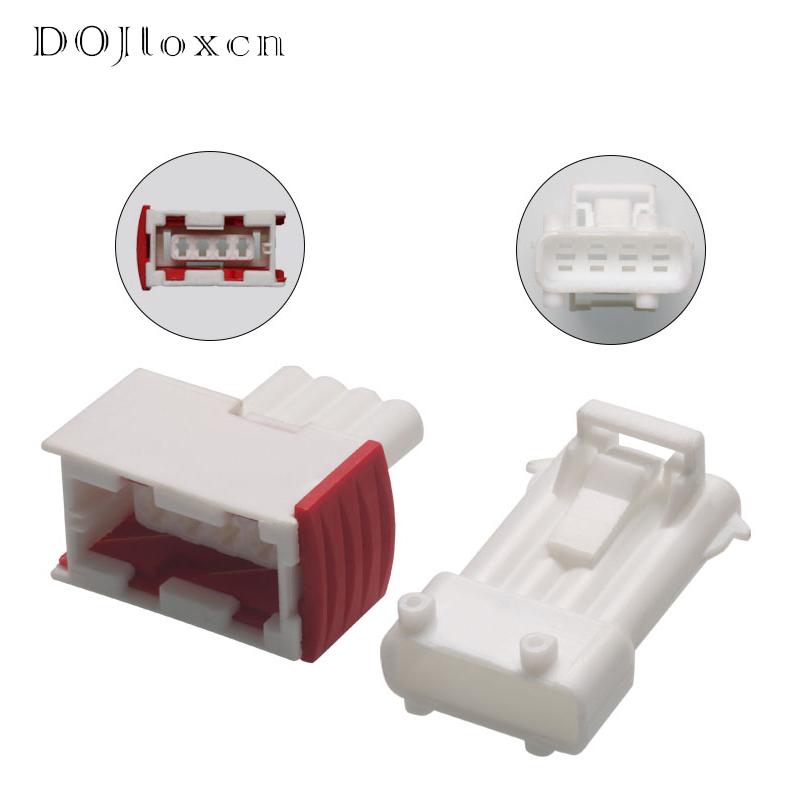 Buy 1 Set 4 Pin Car Electrical White Plug Tyco Amp Waterproof Auto Wire ...