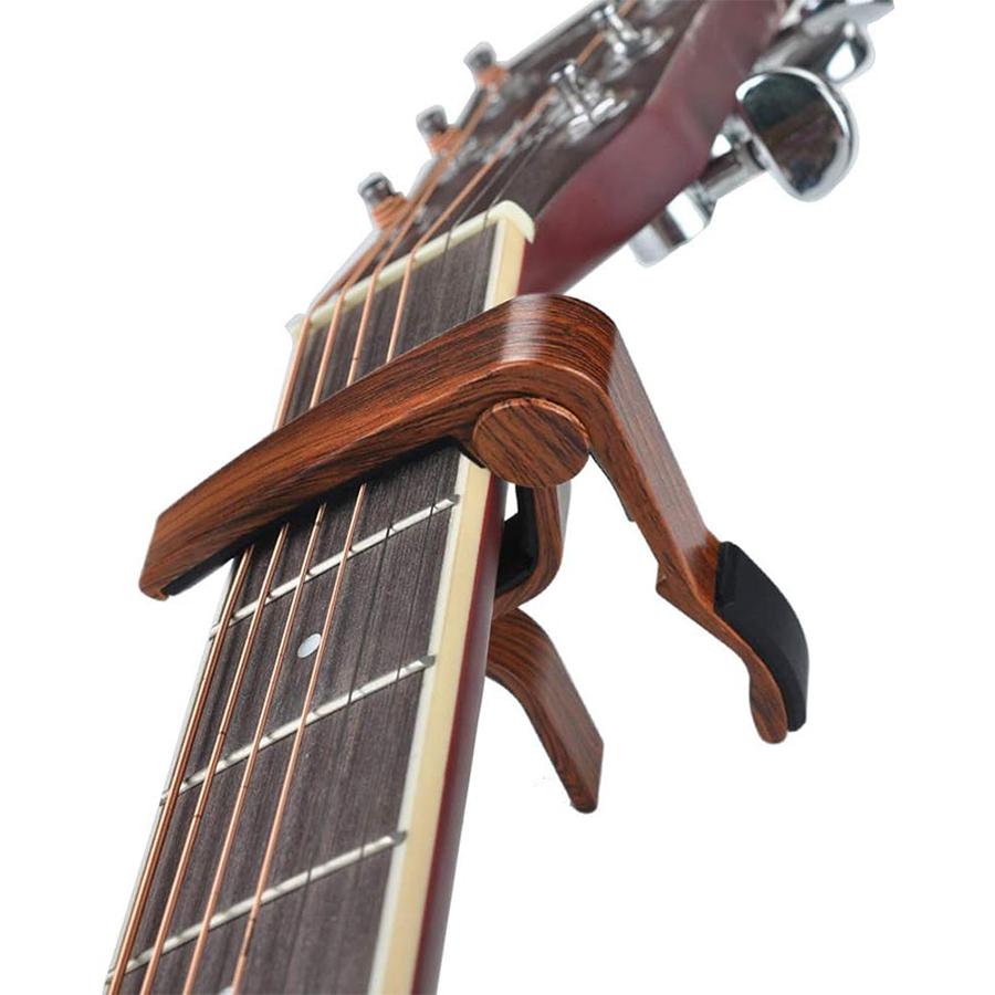 Cheap Capo, Guitar Capo, Rosewood Capo with Guitar Tuner, Clip-On Tuner ...