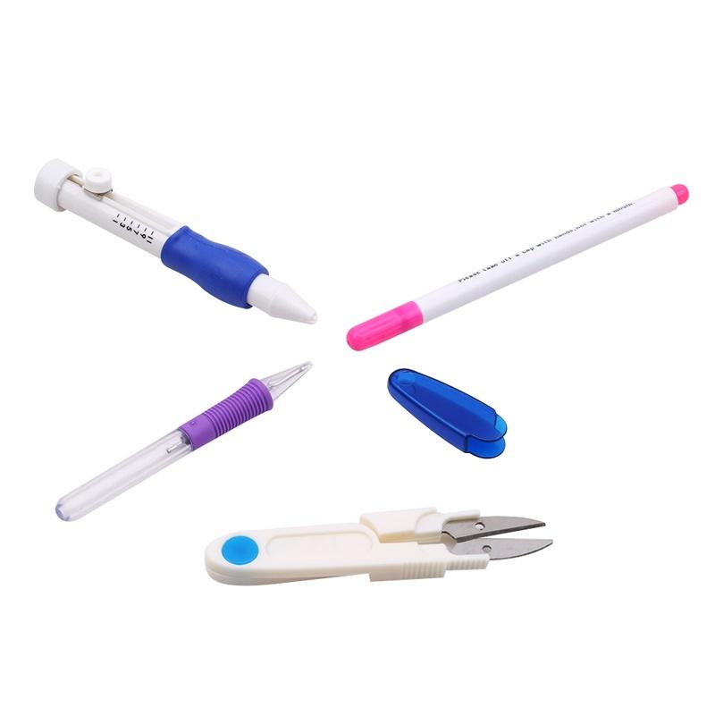 Buy 1 Set Embroidery Needles Stitching Punch Pen Set Craft Tool for ...