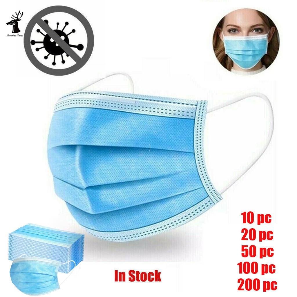 Buy TH. 10/200PC Disposable Face Mask Dust Mask Flu Face Masks Dental ...